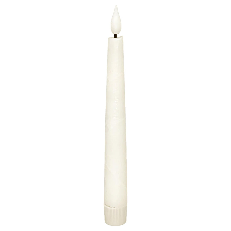Ivory Realistic LED Battery Candle Light Taper 7.75" W/ Timer - The ...